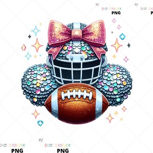 Coquette Football Png, Football Bow Png, Football Mom Png, Football Png ...