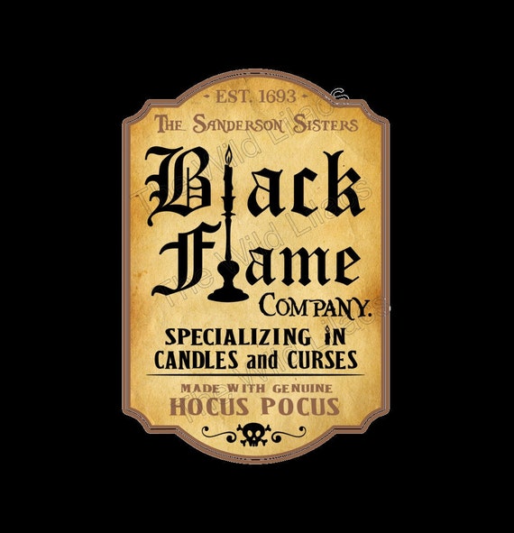 Black Flame Candle Label both JPEG and PNG One Price - Etsy