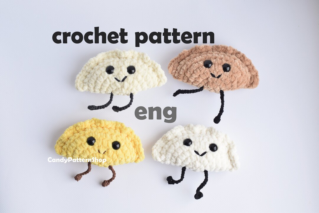 Crochet Car Charm Pattern Pierogi No Sew Gag Gift Ideas, Crochet Play ...