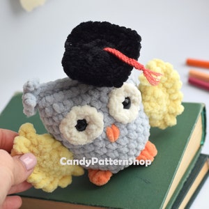 Graduation Crochet Pattern, Owl Car Hanging Crochet Pattern With ...