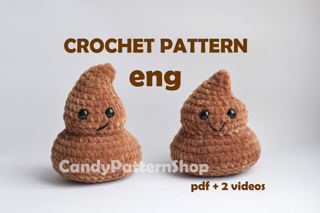 Poopy Crochet Pattern Poop Emoji Toilet Theme Crochet - Etsy Australia