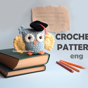 Graduation Crochet Pattern, Owl Car Hanging Crochet Pattern With ...