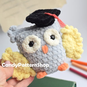 Graduation Crochet Pattern, Owl Car Hanging Crochet Pattern With ...