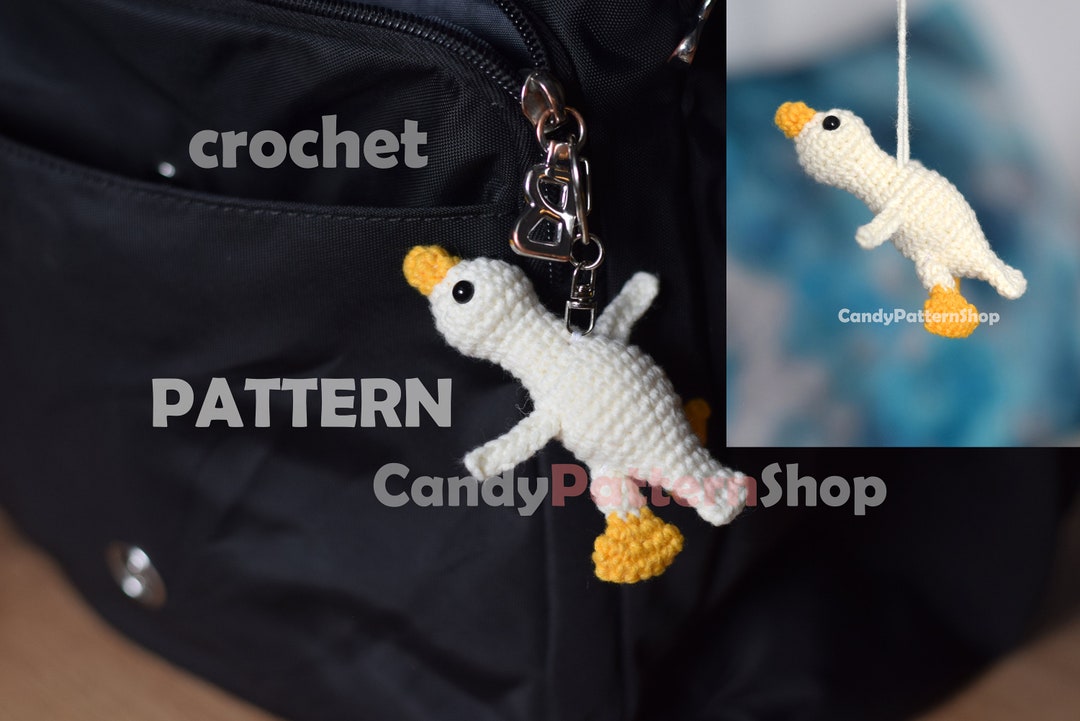 Crochet Car Charm Pattern Mothers Day Gift Ideas, Goose Keychain ...