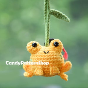 Car Hanger Frog Charm Crochet Pattern Graduation Gift Ideas, Toad Car ...