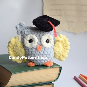 Graduation Crochet Pattern, Owl Car Hanging Crochet Pattern With ...