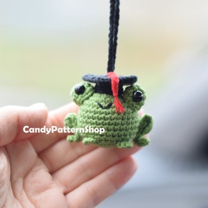 Car Hanger Frog Charm Crochet Pattern Graduation Gift Ideas, Toad Car ...