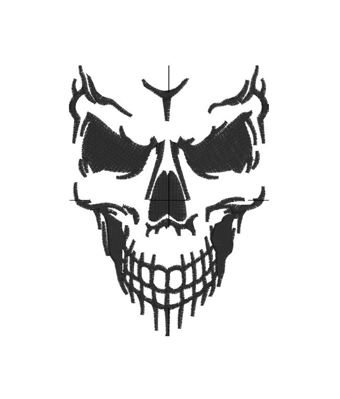 Skull Face Embroidery Design Pes Jef Hus Xxx Dst Vp3 - Etsy