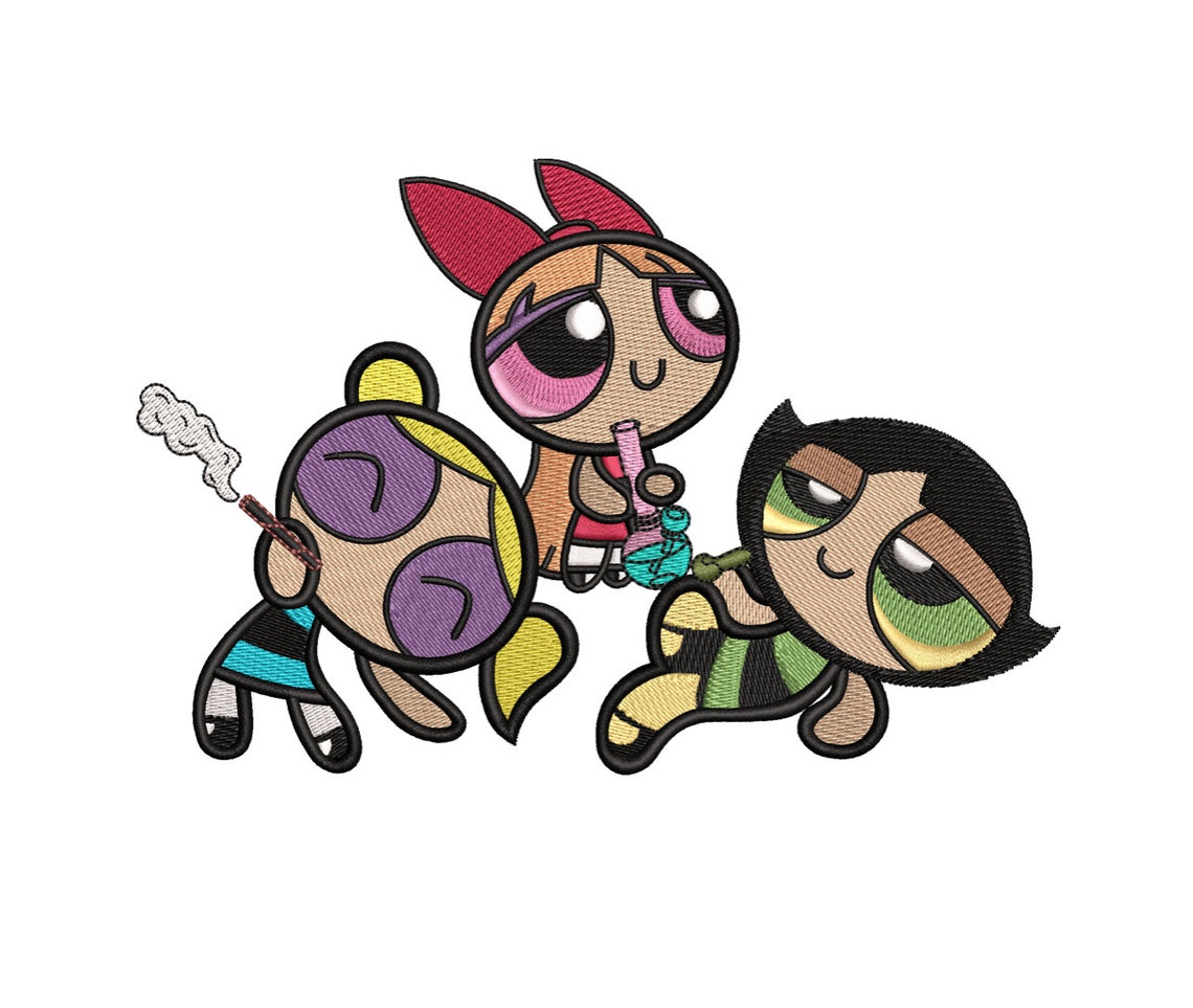 Powerpuff Smoking Embroidery Design PES JEF HUS Xxx Dst Vp3 - Etsy