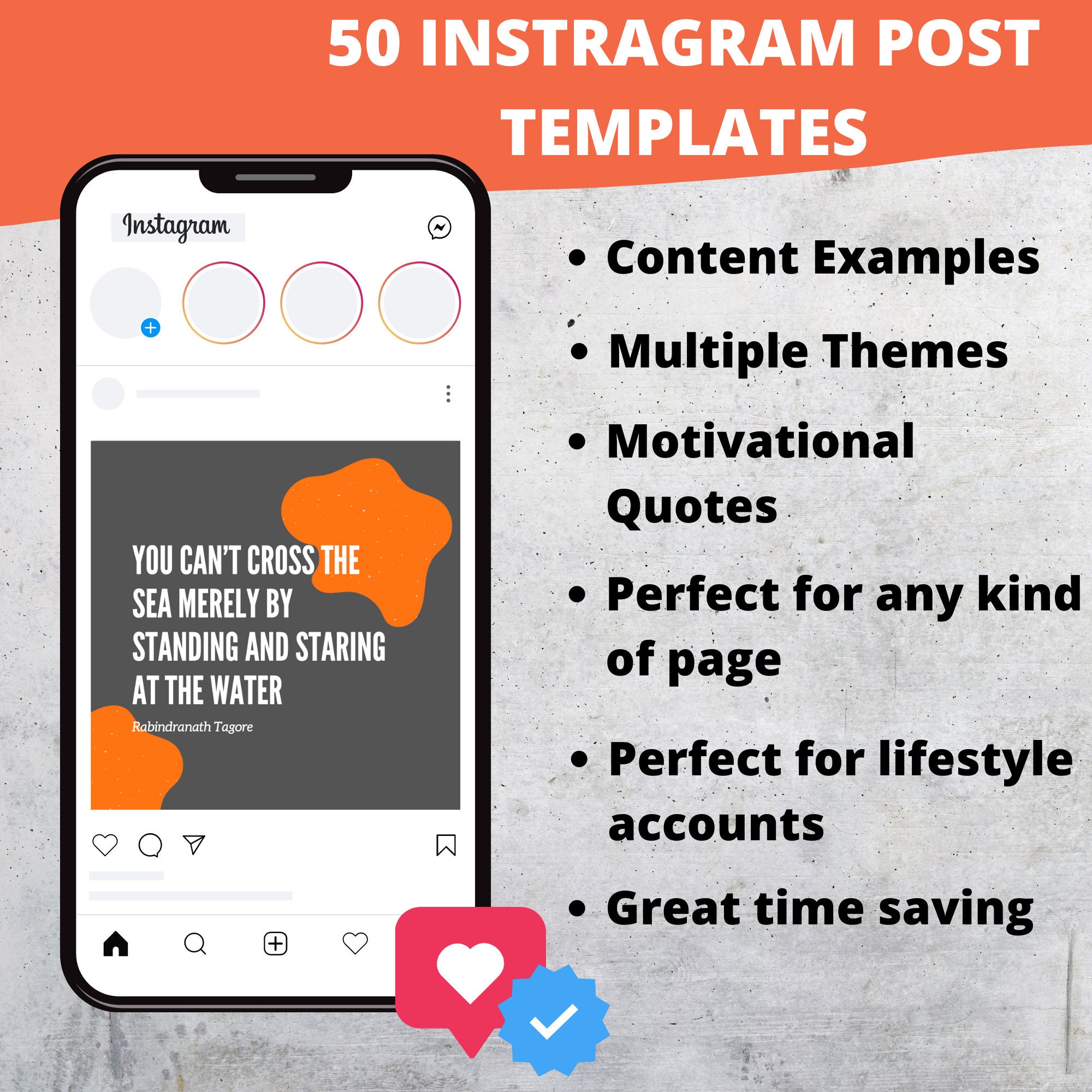 50 Instagram Motivational Quote Pack| Digital Quote Post Templates| IG ...