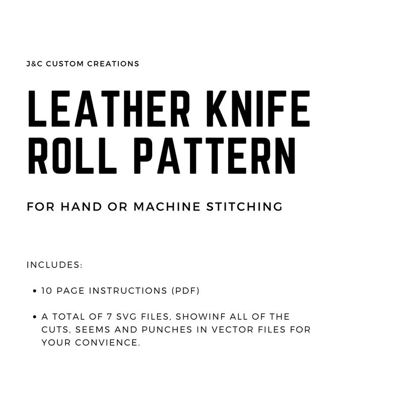 Leather Knife Roll Pattern - Etsy