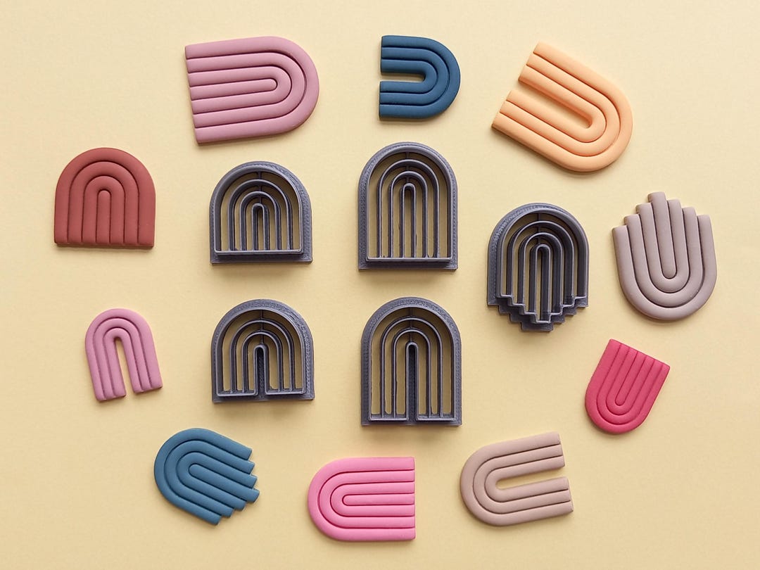 Rainbow Arch Polymer Clay Cutter Set of 3 | Unique Clay Cutters | Clay ...