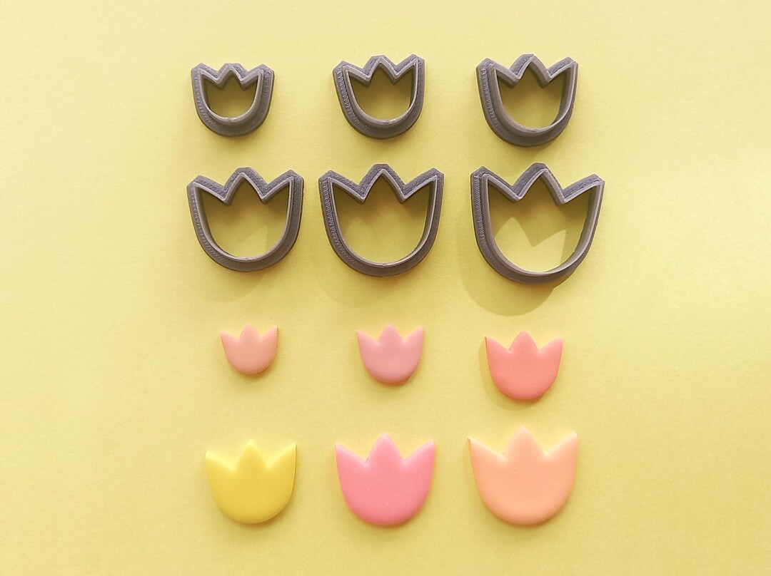 Tulip Polymer Clay Cutter Set of 6 | Unique Clay Cutters | Clay Tools ...