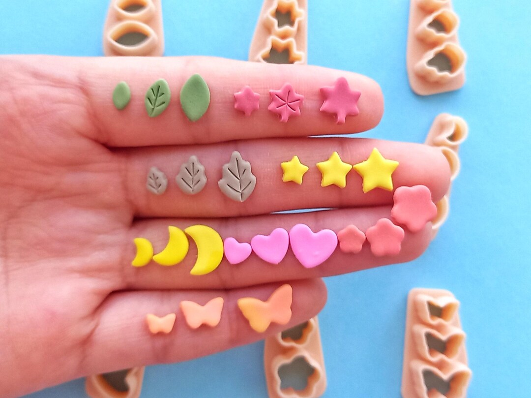 Micro Mini Polymer Clay Cutter Set of 8 | Unique Maxi Mini Clay Cutters ...