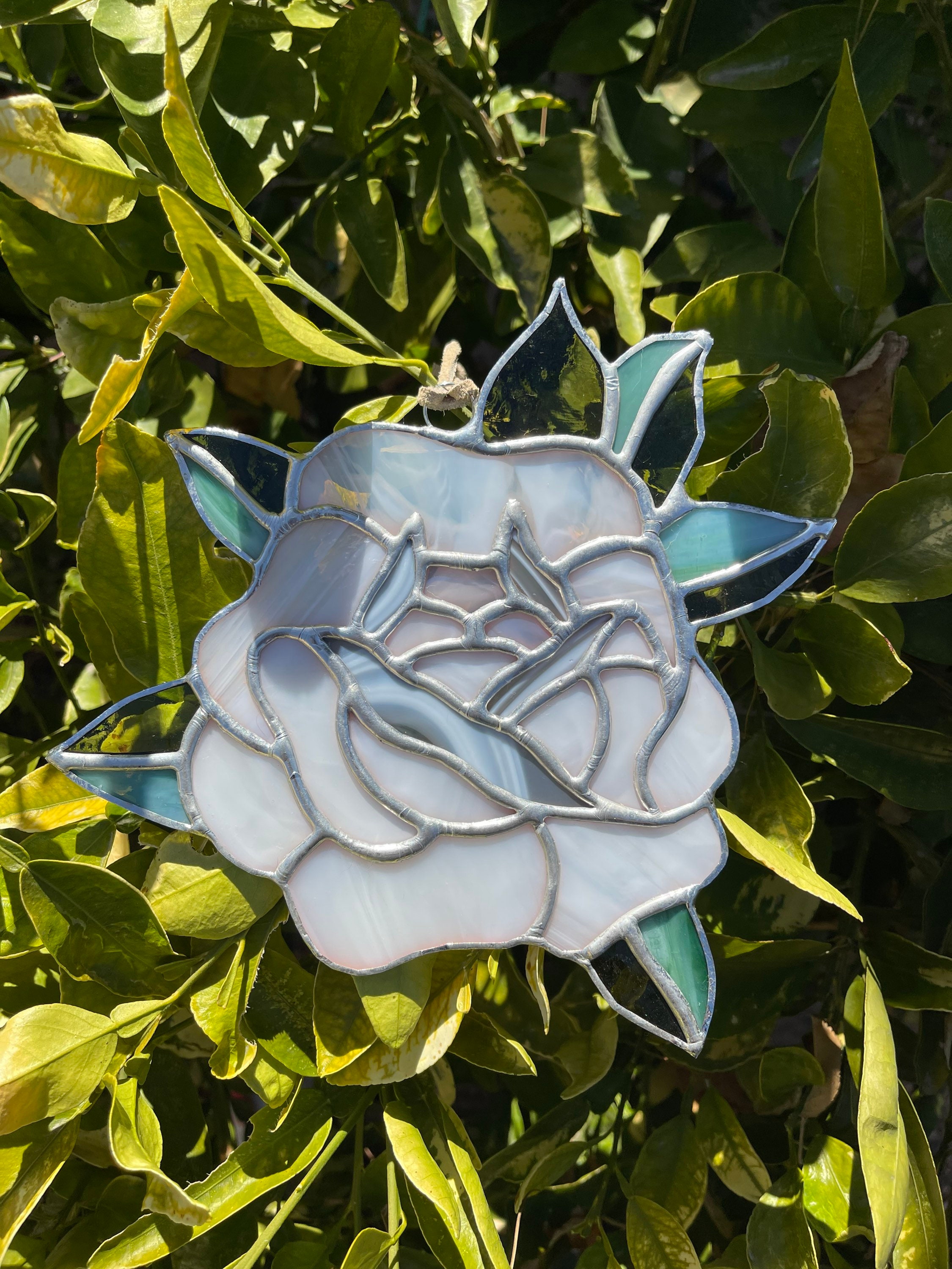 Traditional Stained Glass Rose - Etsy