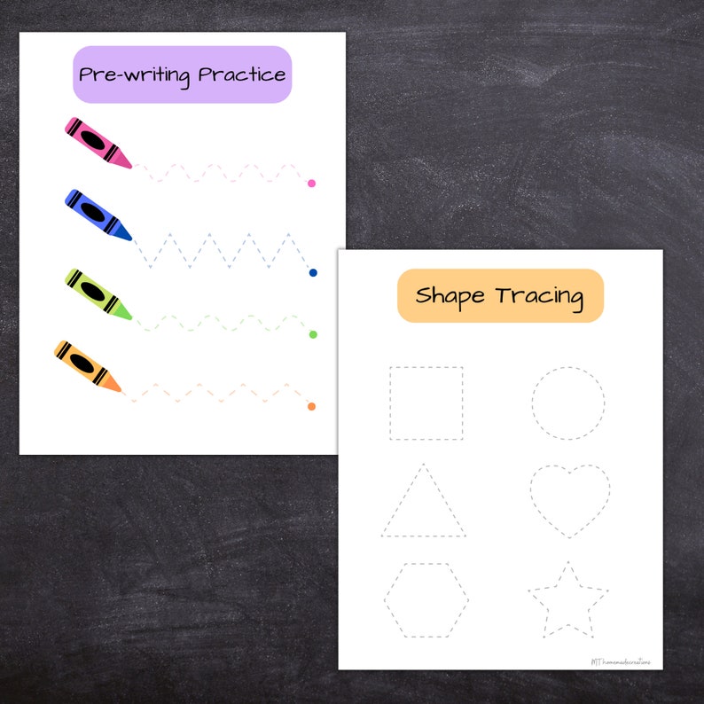 Printable Preschool Handwriting Worksheets-preschool Activities- Prek ...