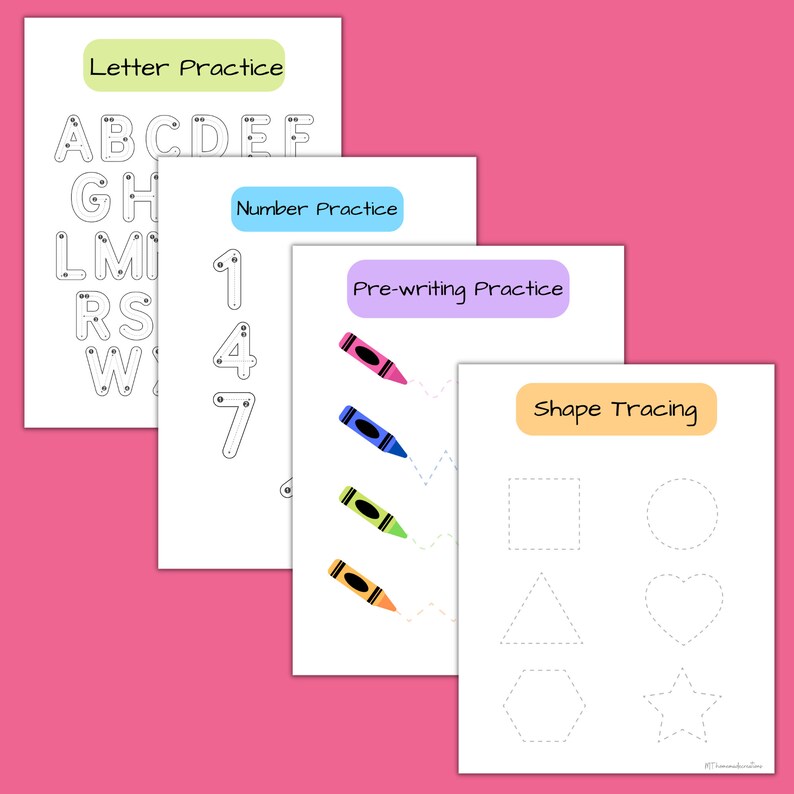 Printable Preschool Handwriting Worksheets-preschool Activities- Prek ...