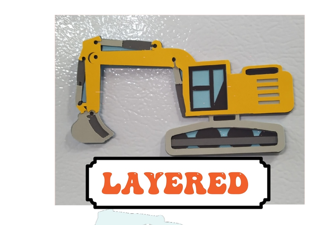 Excavator Svg DIGITAL DOWNLOAD moves With Paper Fasteners Layered ...
