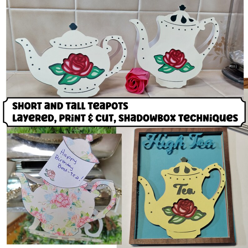 Teapot SVG Bundle: Layered Papercut Pattern (digital Download) - Etsy