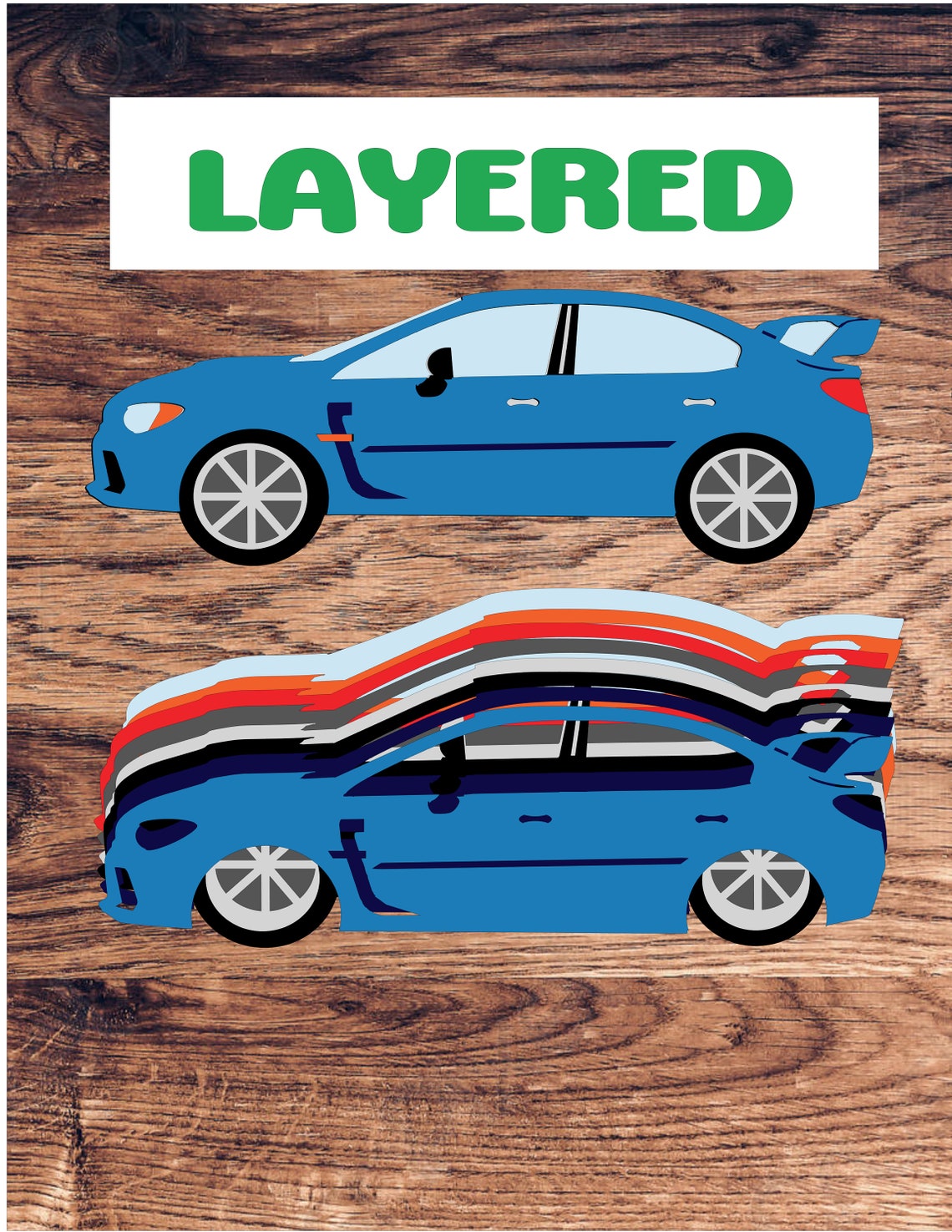 Subaru WRX DIGITAL DOWNLOAD Layered Pattern for Cricut, Silhouette ...