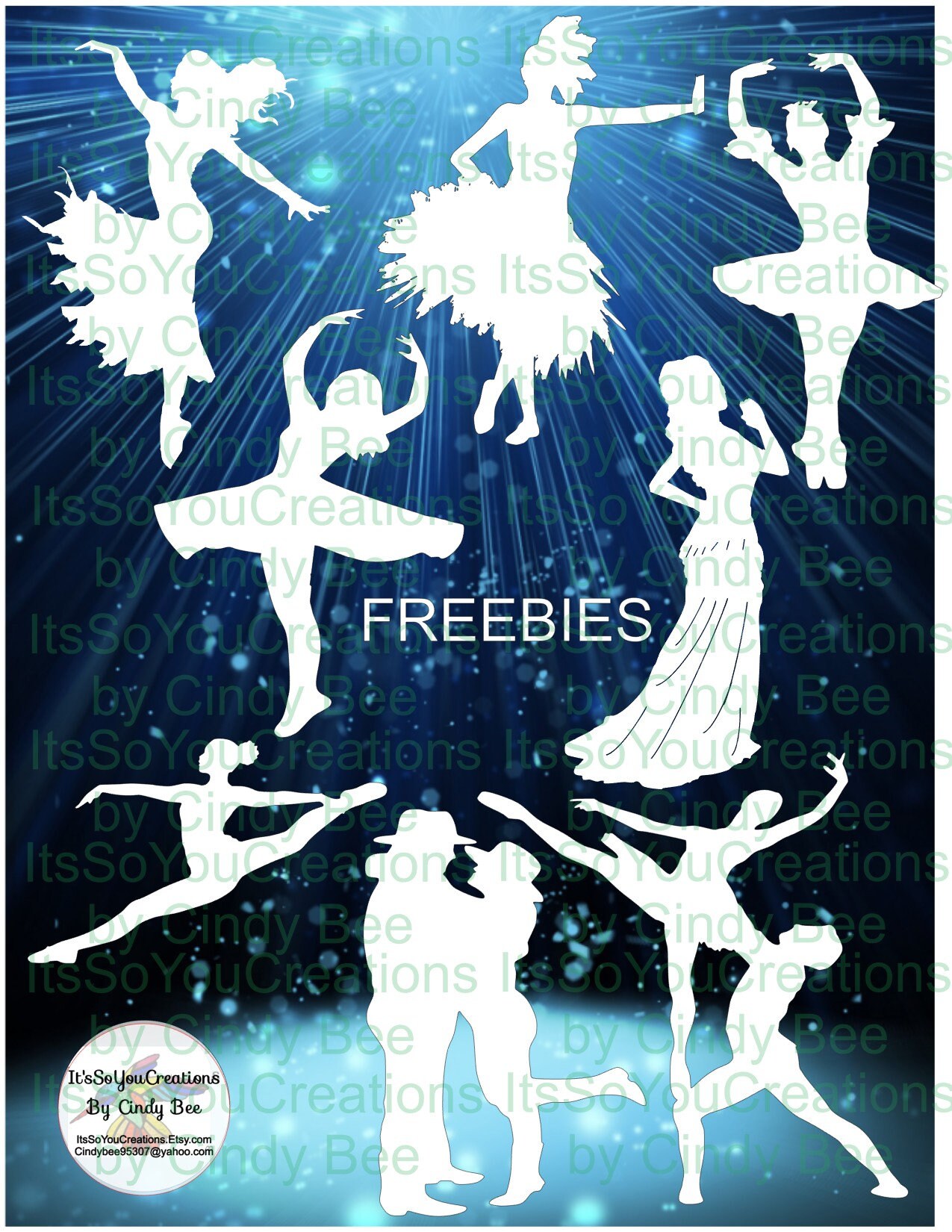 Dancers DIGITAL DOWNLOAD Silhouette Style, Single Layer Cuts, No ...