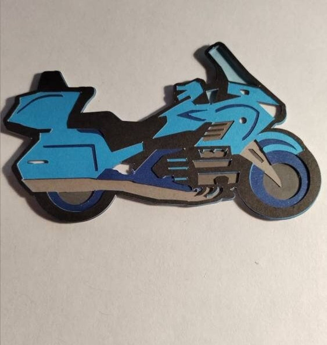 Vintage Motorcycle SVG: Multi-layered Goldwing Pattern (digital ...