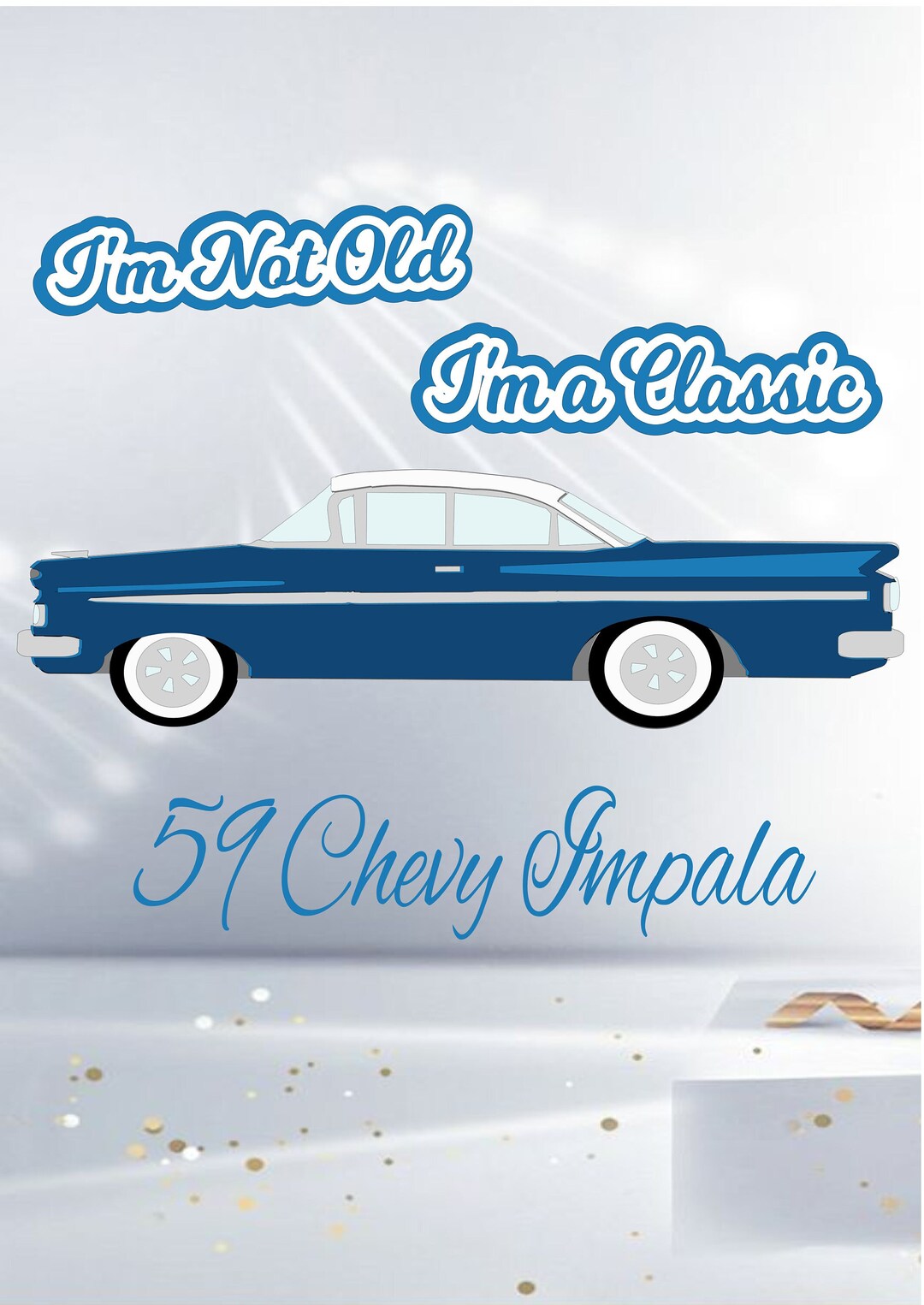 1959 Impala Chevy DIGITAL DOWNLOAD SVG Cake Topper With Words Included ...