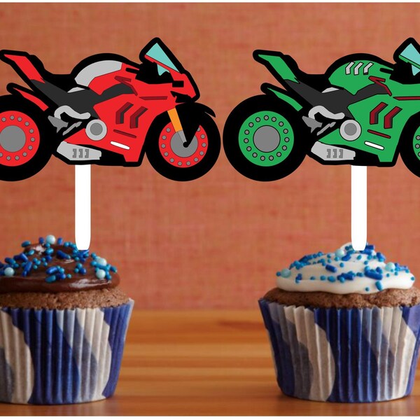 Motorcycle Cake Topper - Etsy