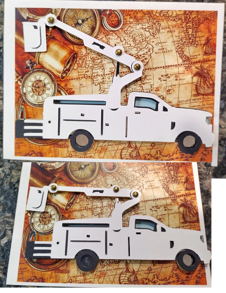Bucket Truck SVG: Layered Utility Vehicle, Cricut Silhouette (digital ...