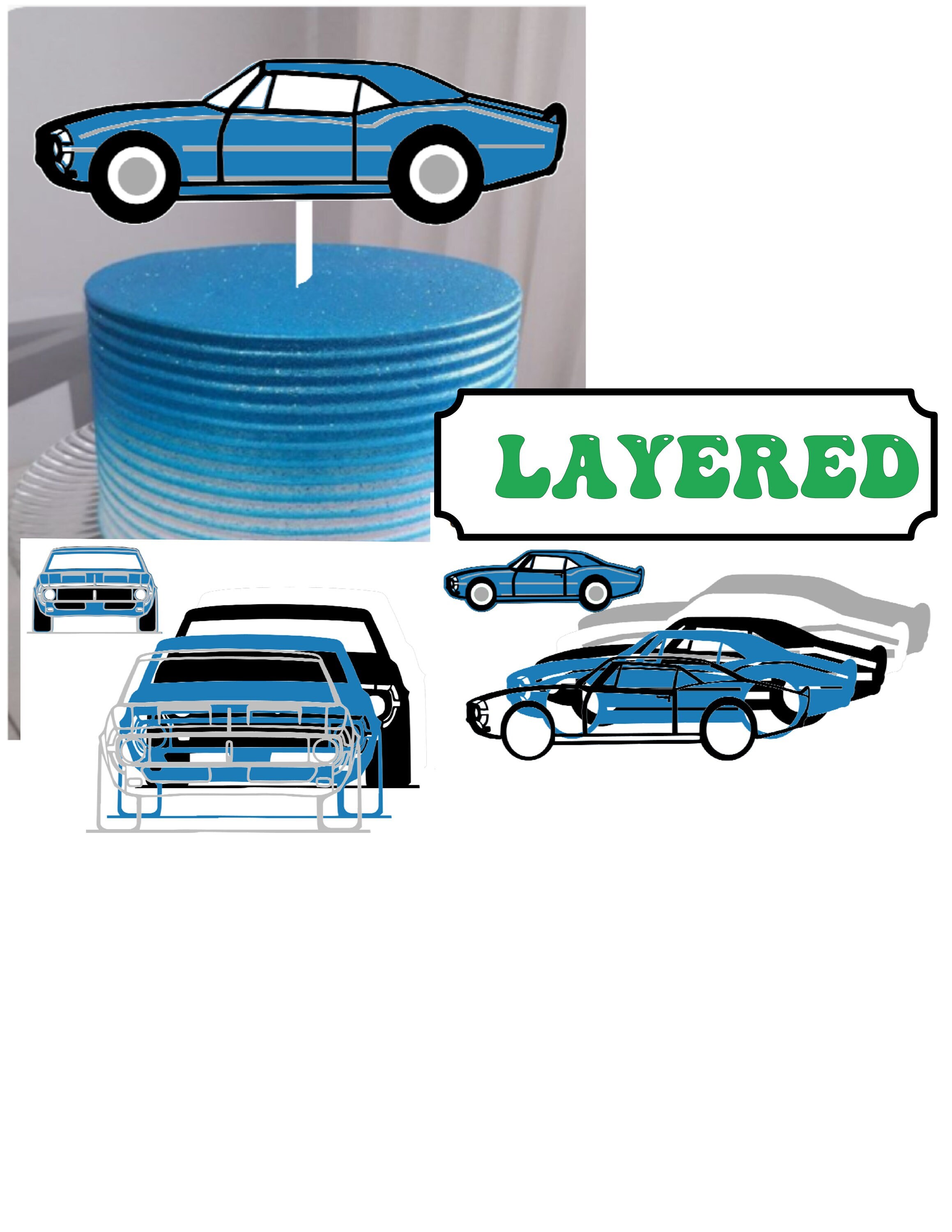 Camaro SVG DIGITAL DOWNLOAD Car Layered Vehicle for Machine or Fussy ...