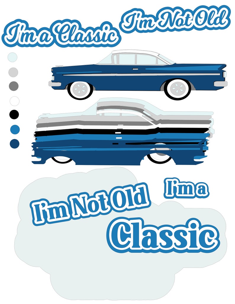 1959 Impala Chevy DIGITAL DOWNLOAD SVG Cake Topper With Words Included ...