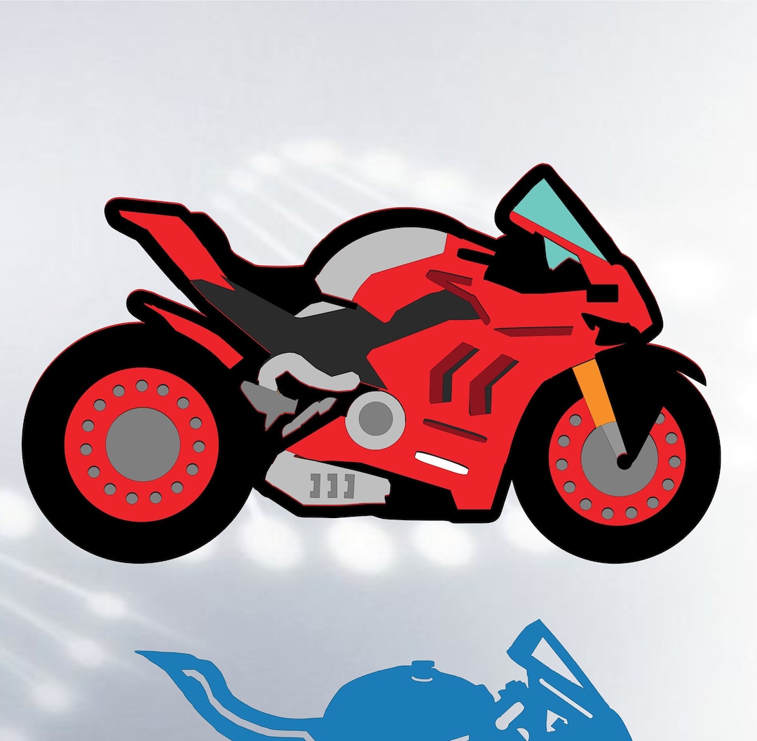 Racing Motorcycle Svg DIGITAL DOWNLOAD Layered Motorcycle BONUS Single ...