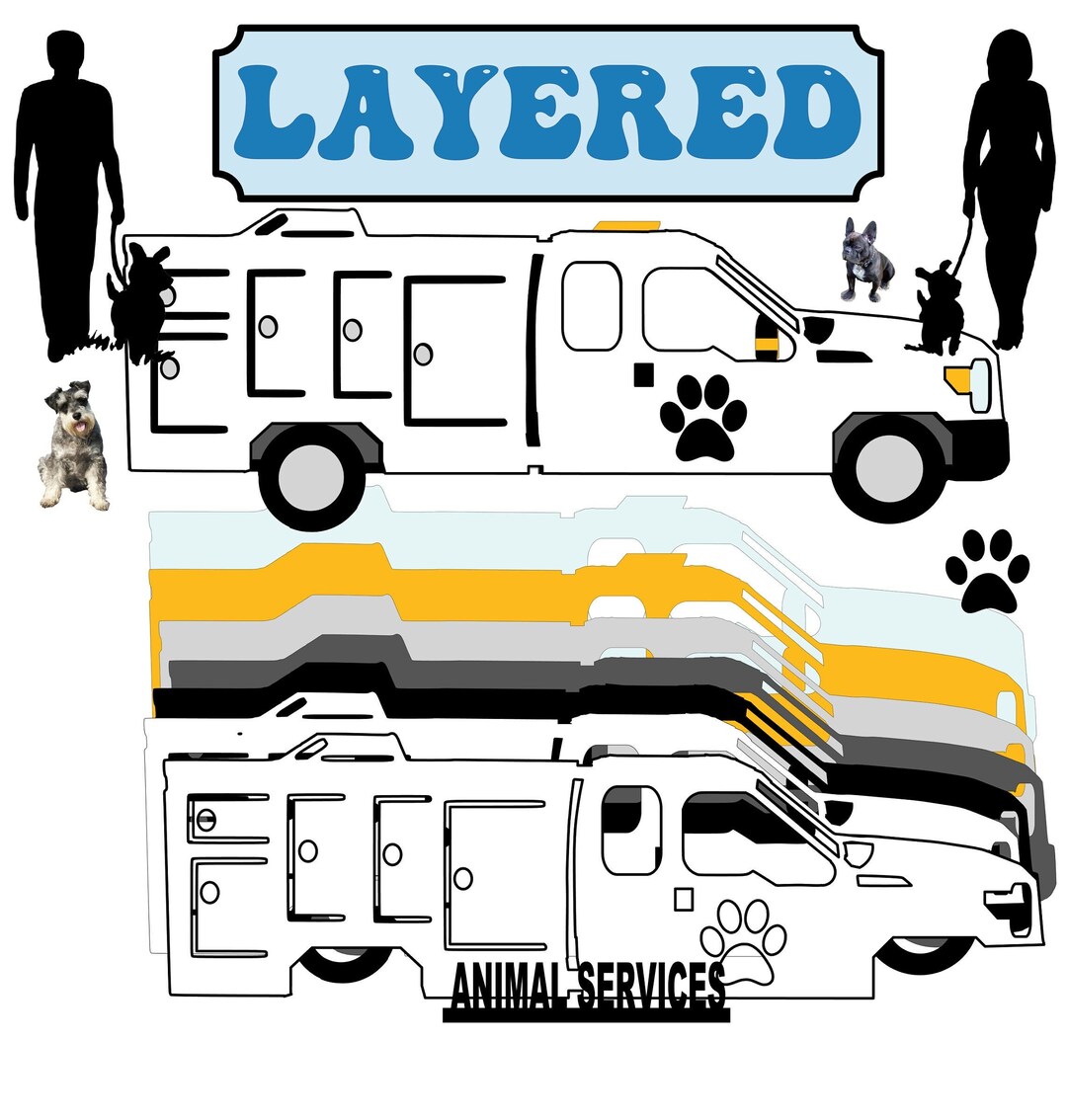Animal Control Truck SVG: Layered Dog Vehicle (digital Download) - Etsy