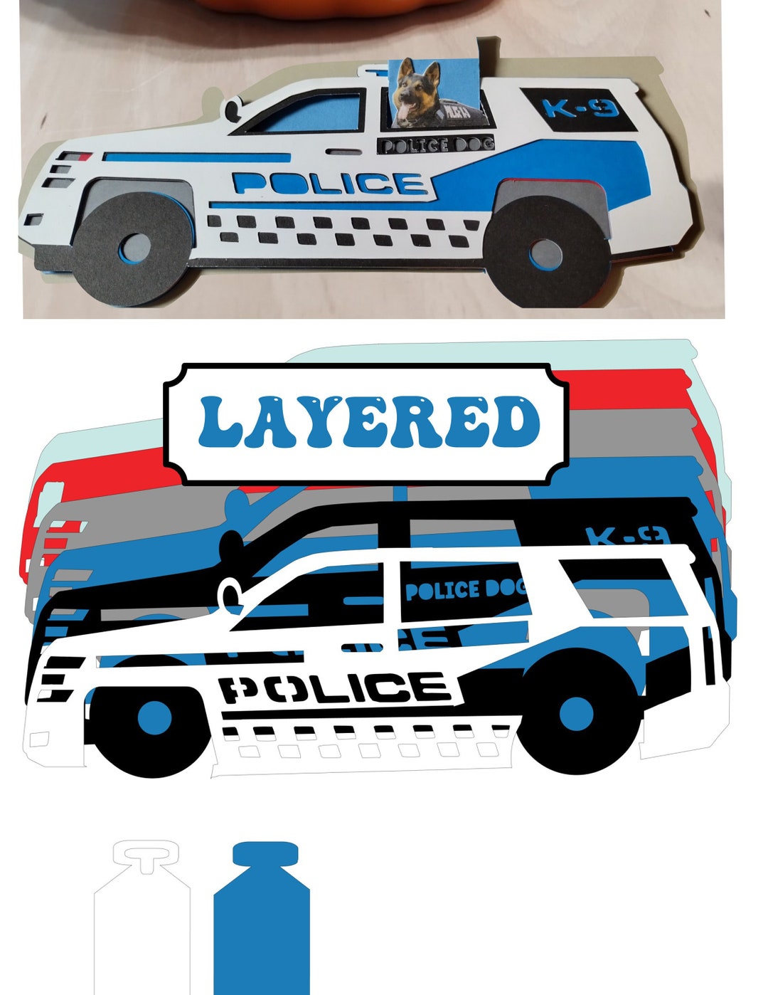 K9 Patrol Car SVG: Layered Police Vehicle Pattern (digital Download ...