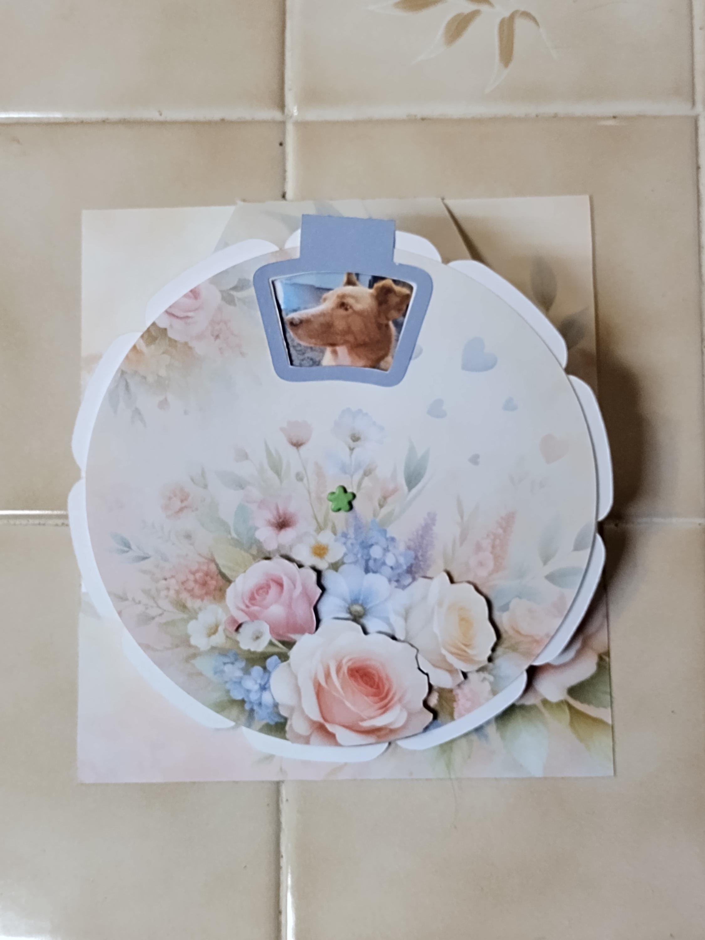 Spinning Easel Card SVG PNG JPG: Interactive Floral Pattern (digital ...