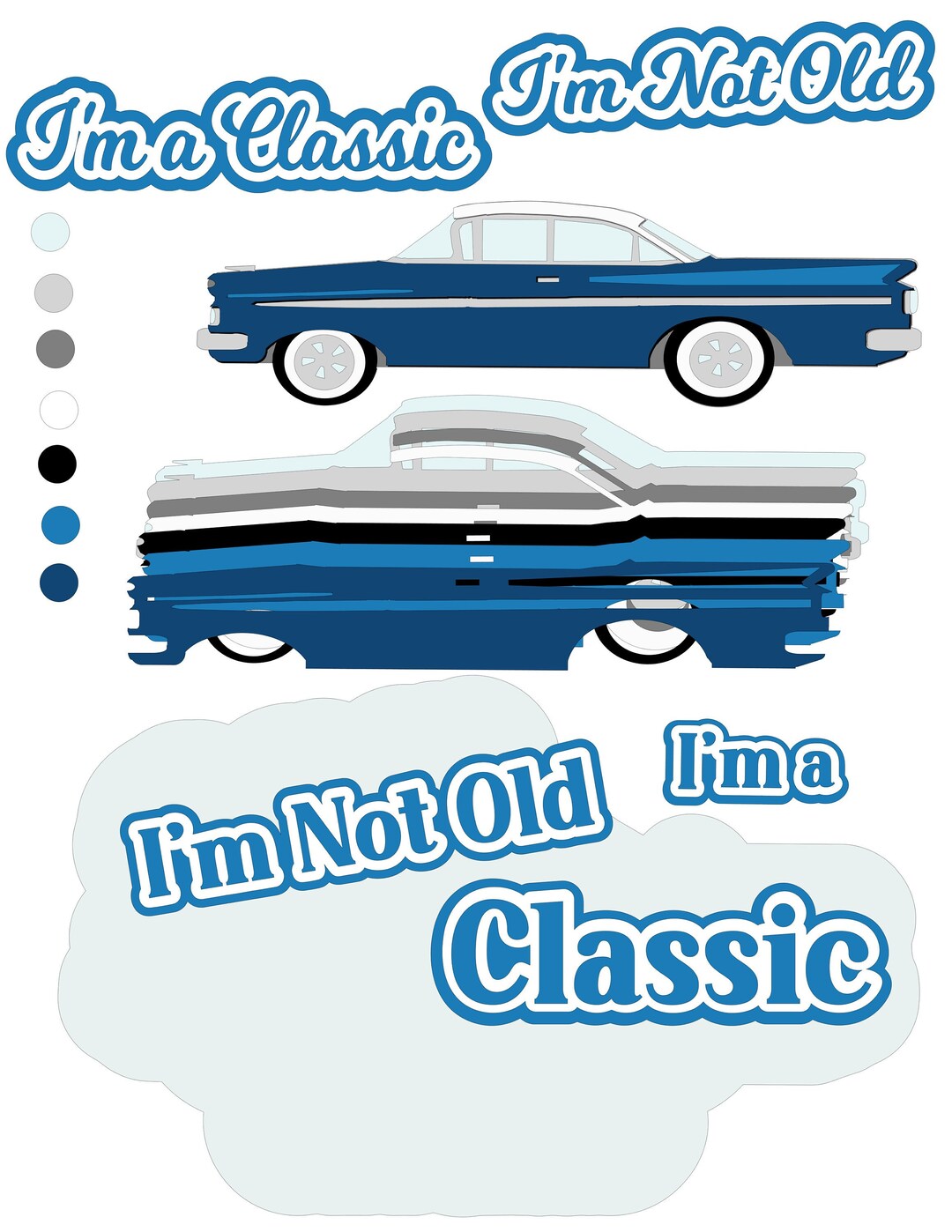 1959 Impala Chevy DIGITAL DOWNLOAD SVG Cake Topper With Words Included ...