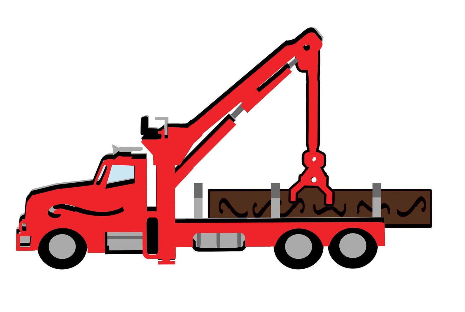 Logger Truck Layered, Svg DIGITAL DOWNLOAD Layered for Cricut ...