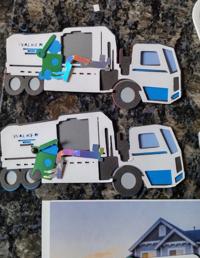 Interactive Garbage Truck SVG: Layered Card Design (digital Download ...