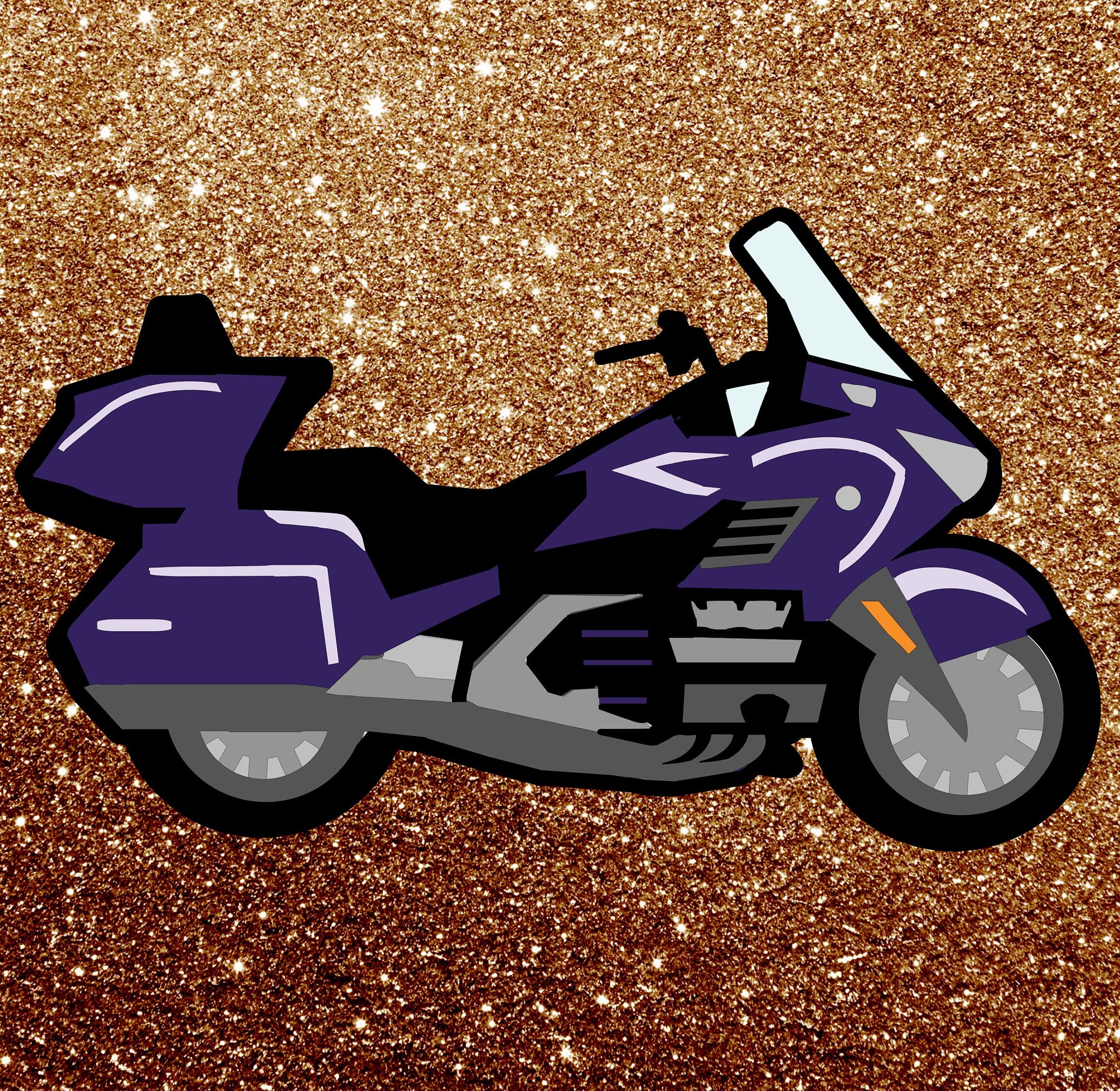 Vintage Motorcycle SVG: Multi-layered Goldwing Pattern (digital ...