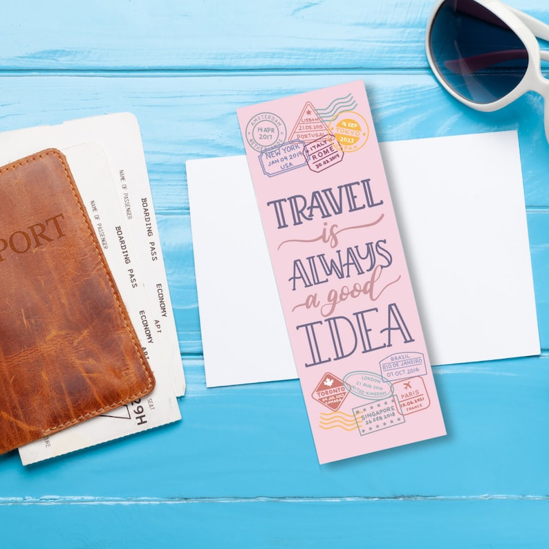 Travel Bookmarks: Hand-drawn Adventure Designs (digital Download) - Etsy