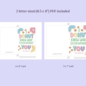 Happy Mother's Day Printable Card, Donut, Instant Download PDF ...