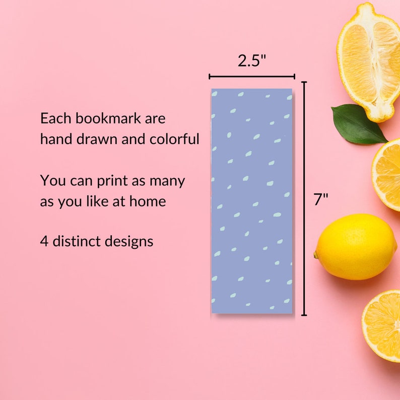 Kawaii Bookmarks, Hand-drawn Characters, Cute Gift (digital Download ...