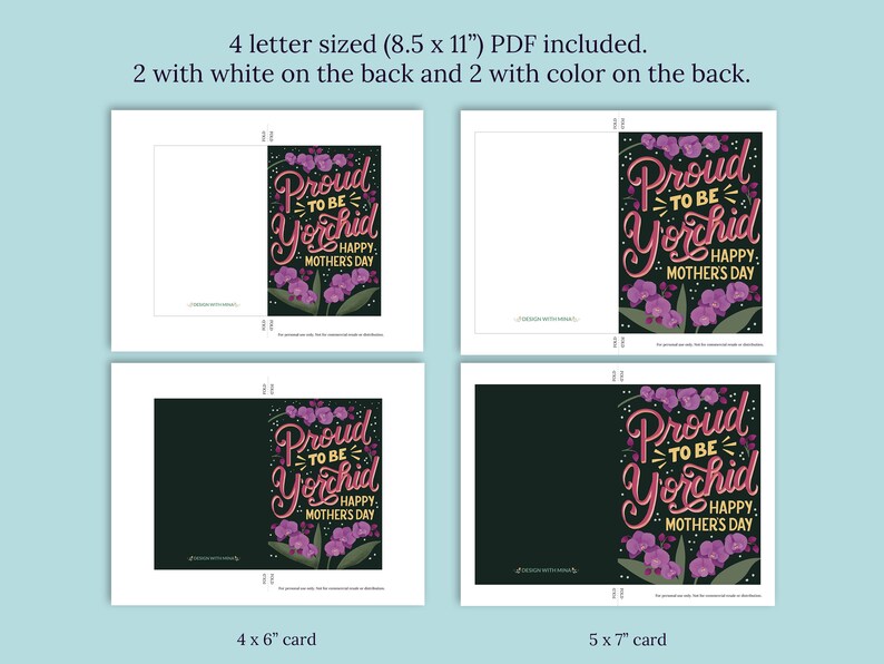 Happy Mother's Day Printable Card, Plants and Flowers, Instant Download ...