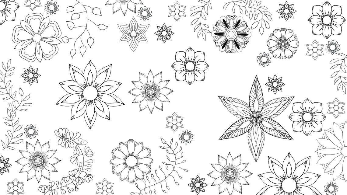 Adult Coloring Pages Instant Download | Etsy