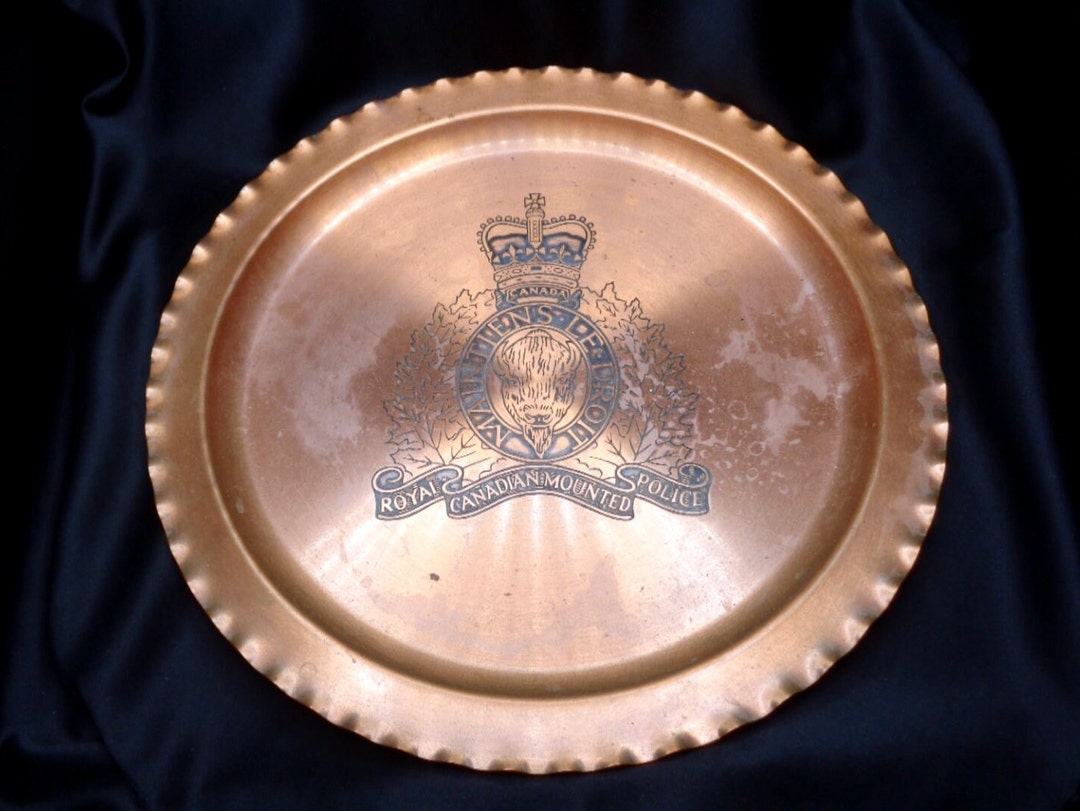 Royal Canadian Mounted Police (RCMP) Solid Copper Tray. Hand Wrought in ...