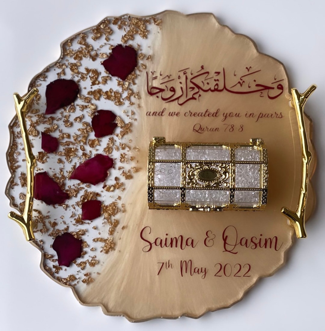 Custom Resin Ring Tray With Handles and Ring Holders | Ring Plate ...