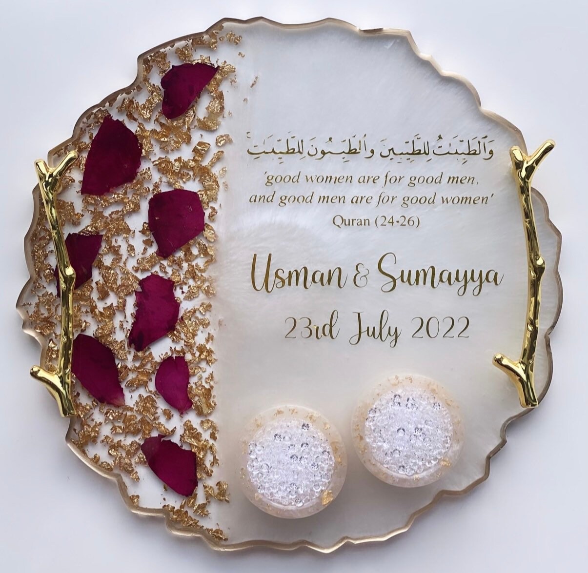 Custom Resin Ring Tray With Handles and Ring Holders Ring - Etsy UK