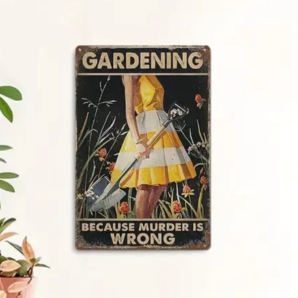 Metal Garden Signs Retro - Etsy