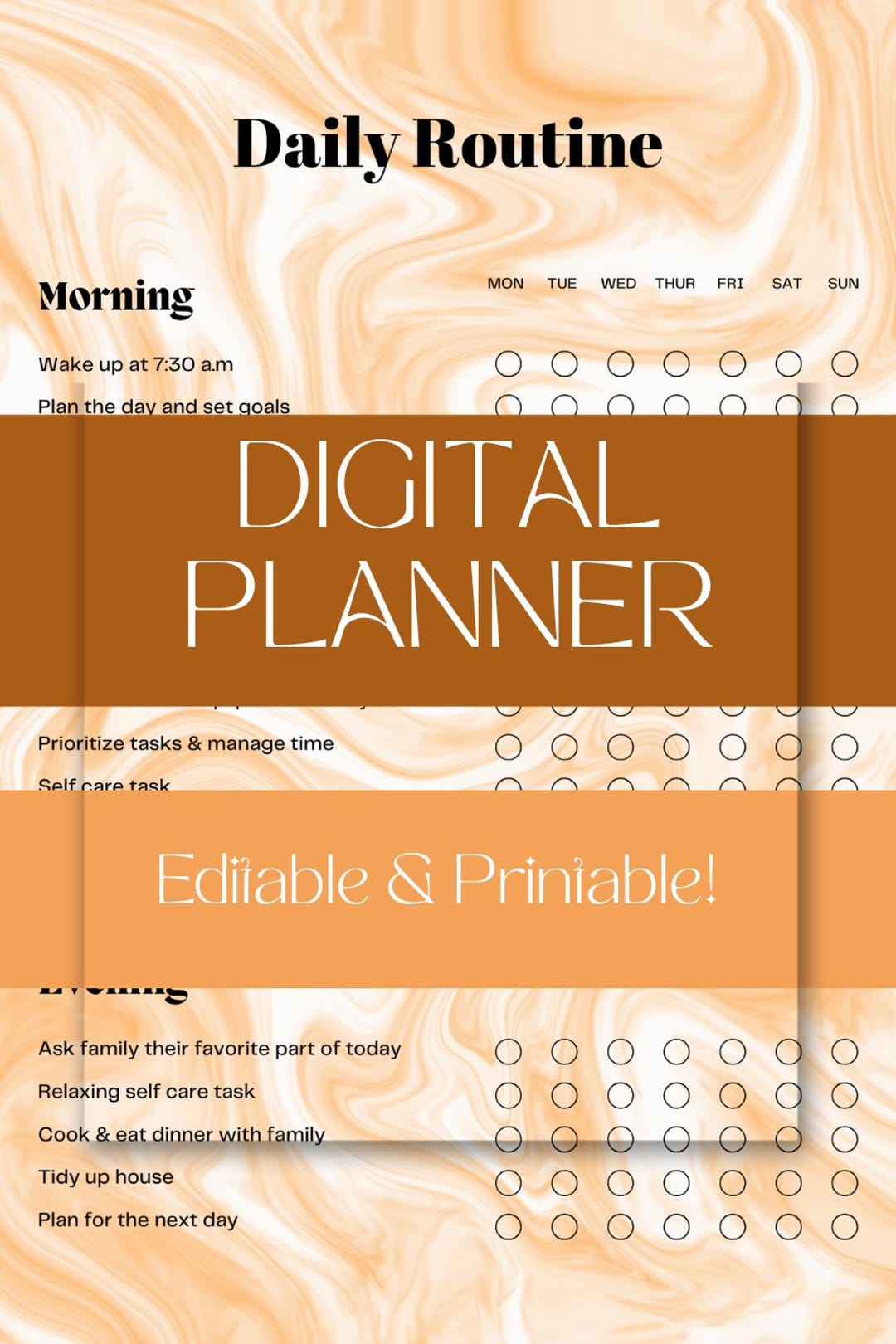 Editable and Printable Daily Routine Planner for Busy Moms | Schedule ...