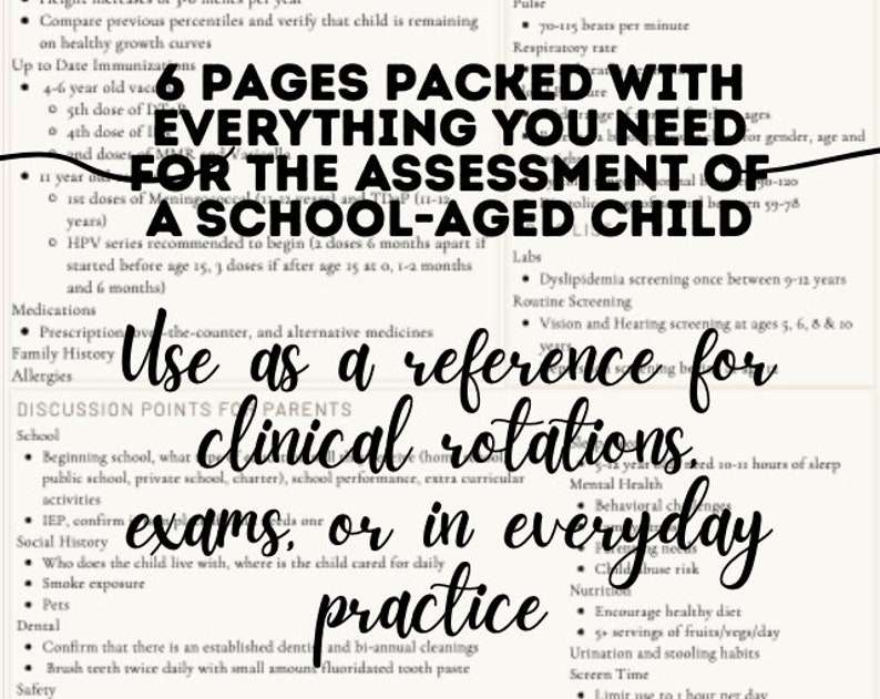 Assessment And Physical Exam Of A School aged Child Hard Copy Etsy assessment-and-physical-exam-of-a-school-aged-child-hard-copy-etsy